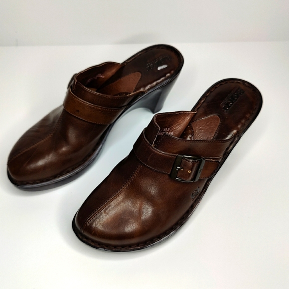 Born | Shoes | Born Leather Dark Brown Clog | Poshmark